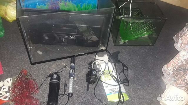 2 аквариума 40л, 15л, аксессуары