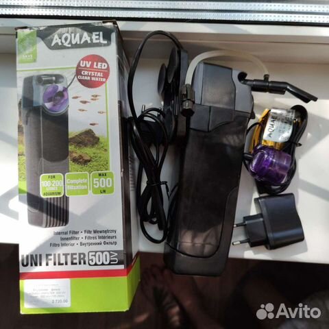 Фильтр aquael 500UV для аквариума 100-200л