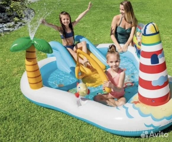 Детский бассейн с горкой купить в Москве | Хобби и отдых | Авито